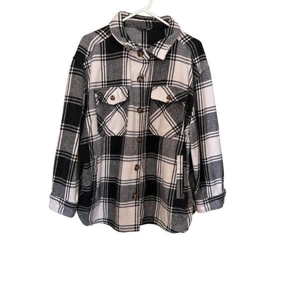 Member's Mark | Jackets & Coats | Womens Shacket Xxl Black And White ...